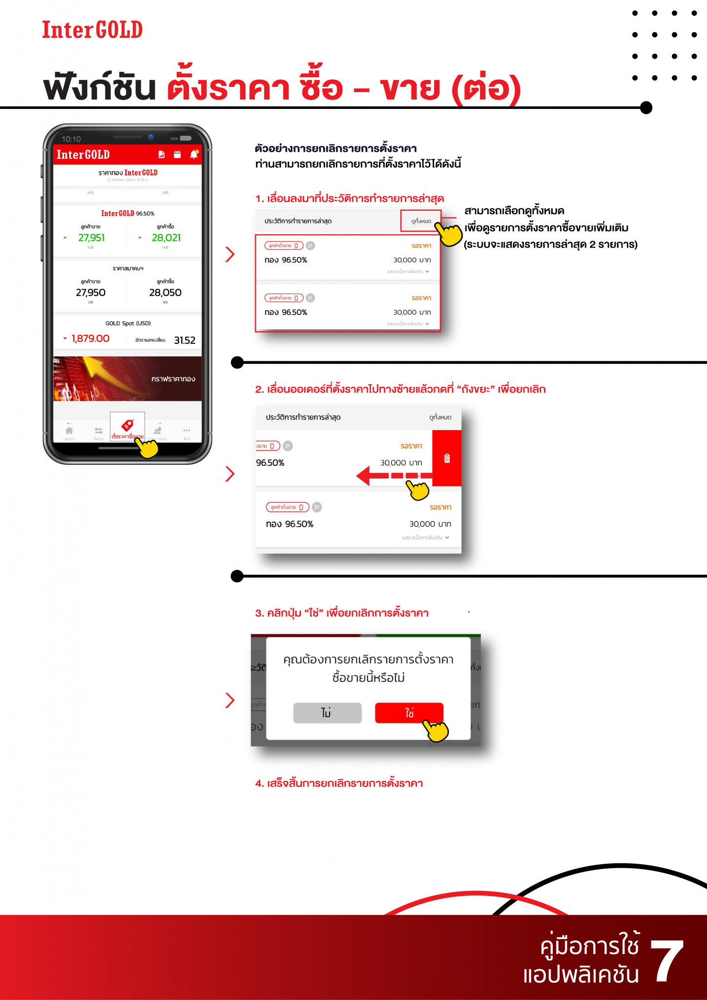 คู่มือแอปพลิเคชันอินเตอร์โกลด์ | InterGOLD Application Manual - InterGold
