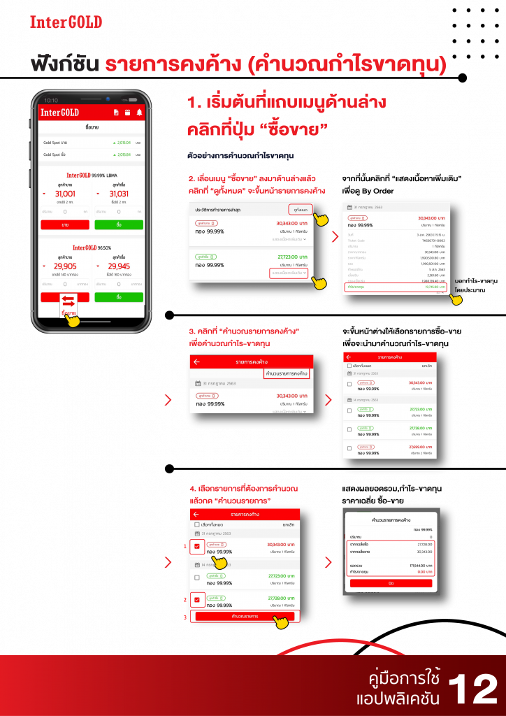 คู่มือแอปพลิเคชันอินเตอร์โกลด์ | InterGOLD Application Manual - InterGold