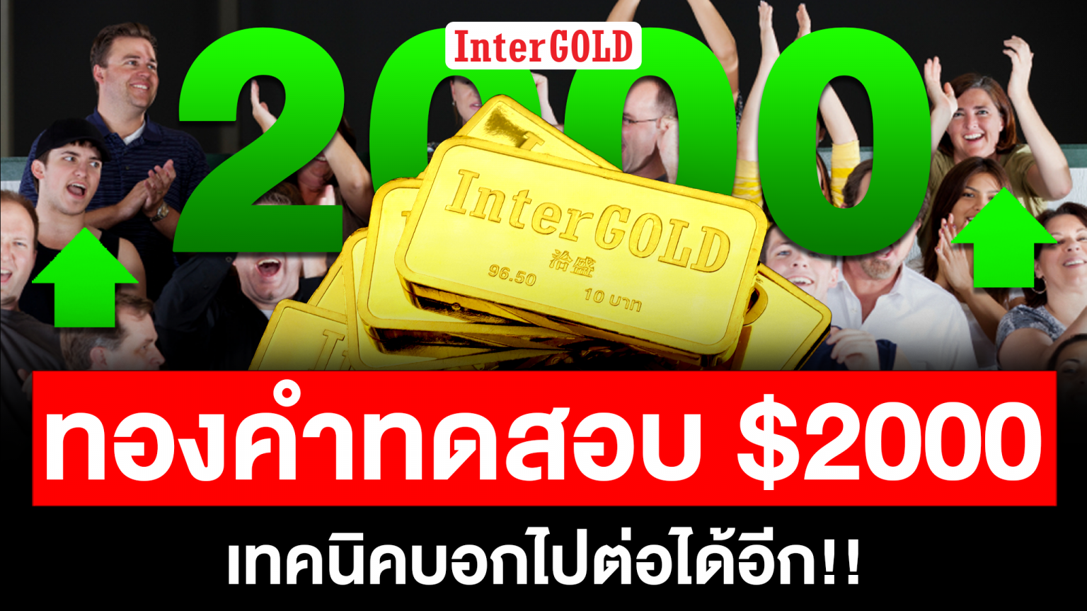 ทองคำทดสอบ $2,000 เทคนิคบอกไปต่อได้อีก!! - InterGold